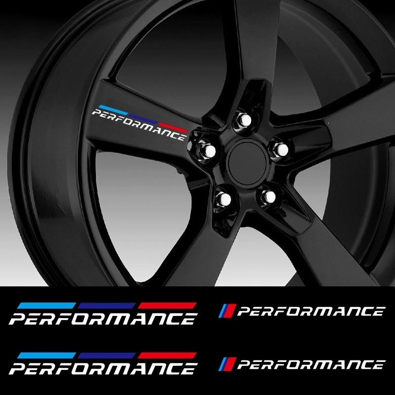 4pcs M Power Performance Car Wheel Rim Sticker For Bmw E36 E39 E46 E53 ...