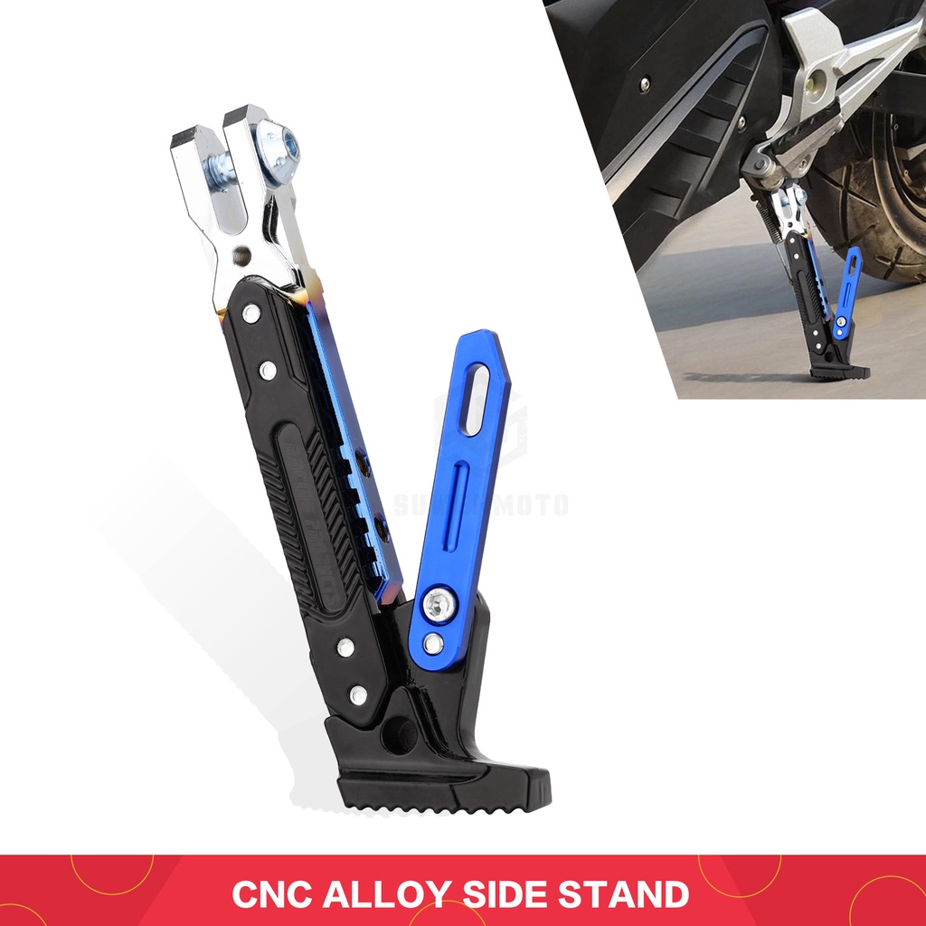 Side Stand CNC Full Aluminum Alloy Adjustable Foot Kickstand Support ...