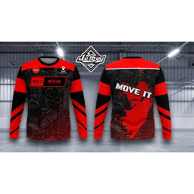 Fashion 2022 Full Sublimation MOVE IT Motorcycle Riders Long Sleeves 3D ...