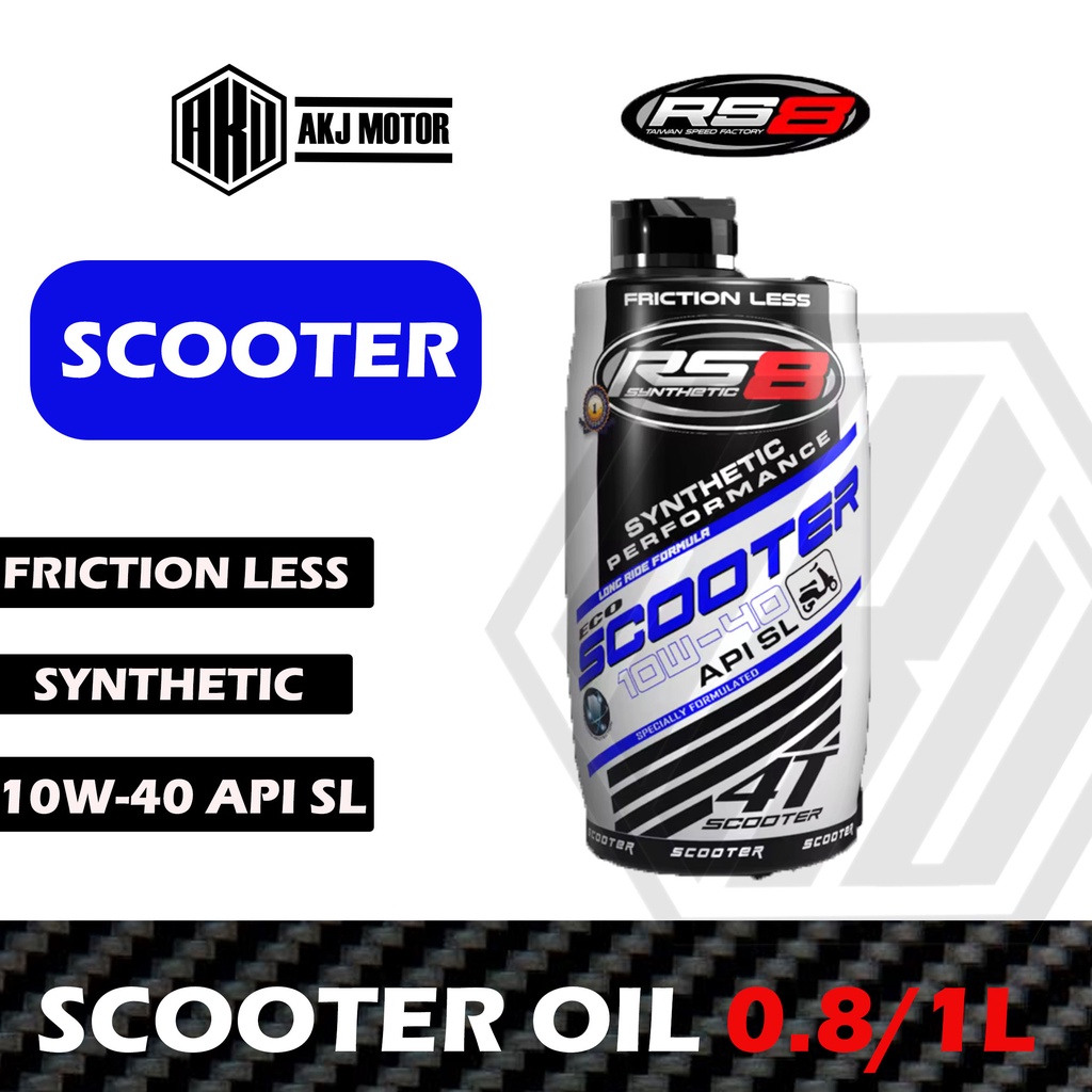 RS8 Oil ECO SCOOTER 800ml or 1Liter Synthetic 10W-40 MA1 100% Original ...