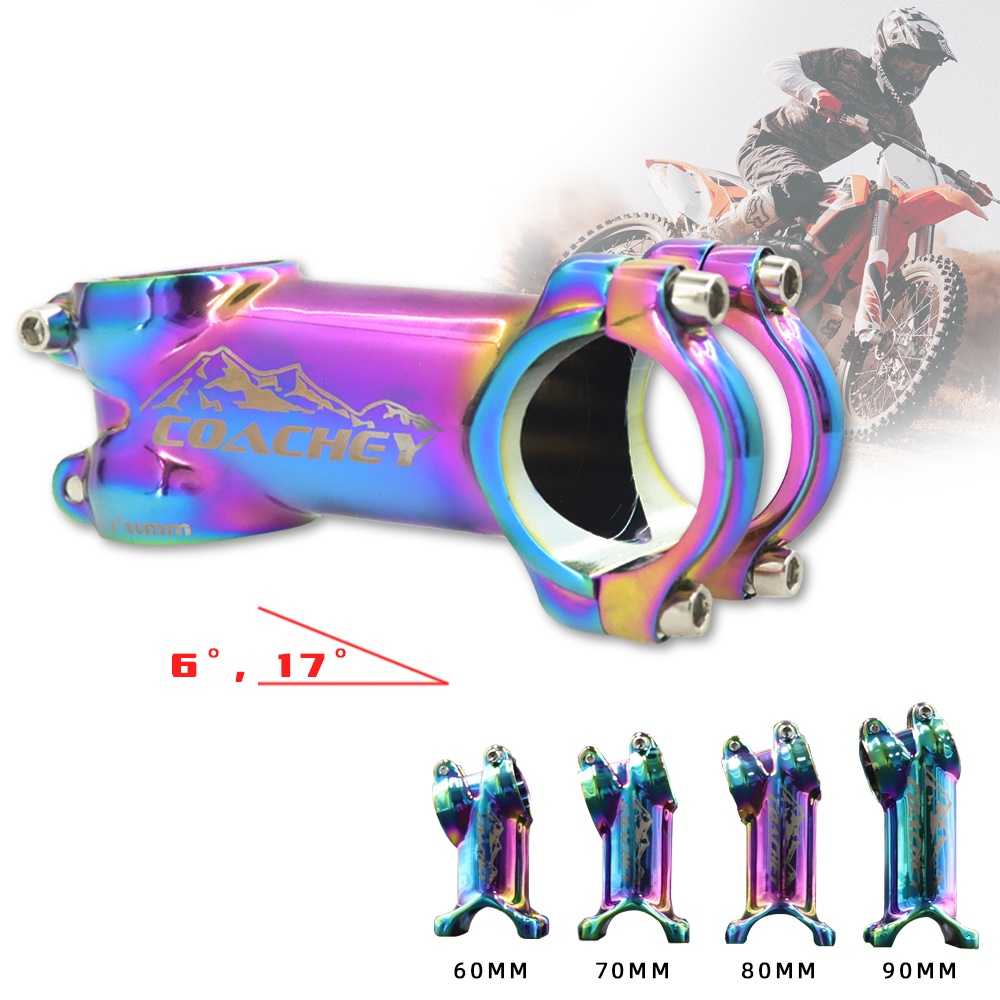 Ultralight MTB bike stem aluminum alloy stem 28.6MM 31.8MM stem 6° 17 ...