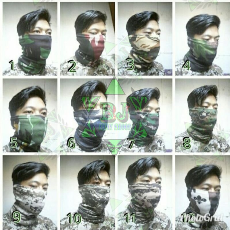Multifunctional Army Striped Bandana buff mask / Army Multifunctional ...