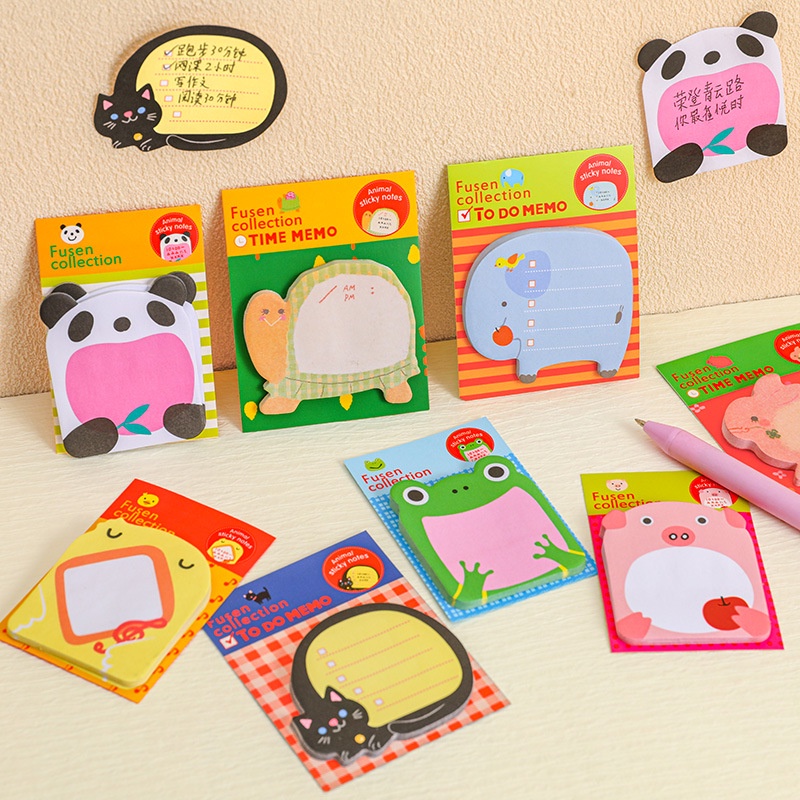8 Options Animal Shaped Post-it Notes Cute Post-it Notes Post-it Notes ...