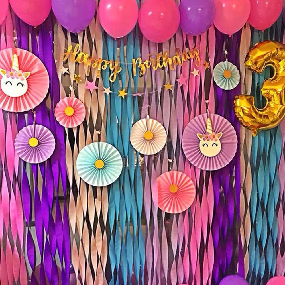 New Colourful Crepe Paper Rolls Wedding Birthday Party Background ...