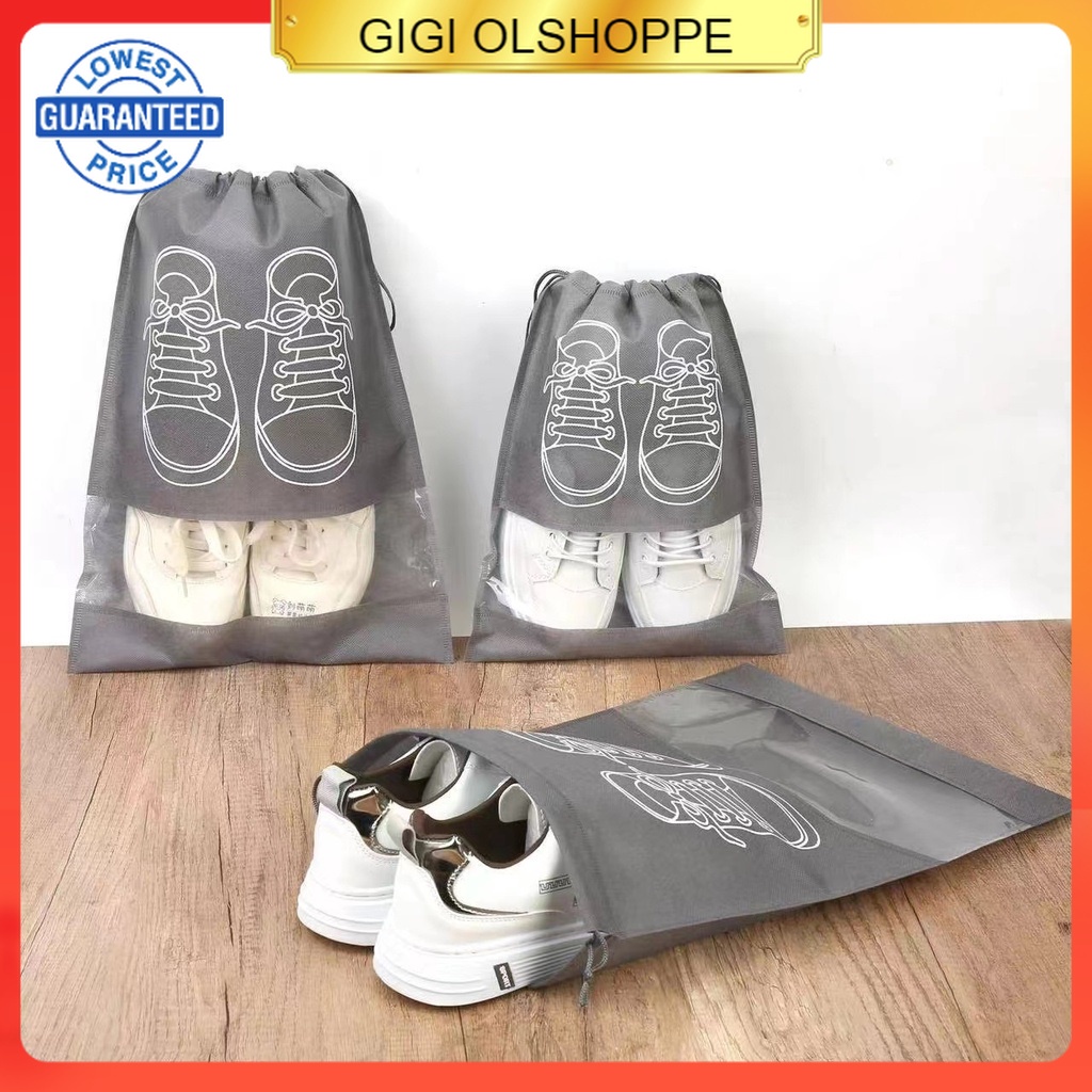Gigi Waterproof Shoes Bag Travel Drawstring Non Woven Travel Bag for ...
