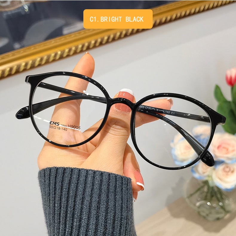 Round Retro Ultralight Slim Ultem Soft Prescription Frame Student ...