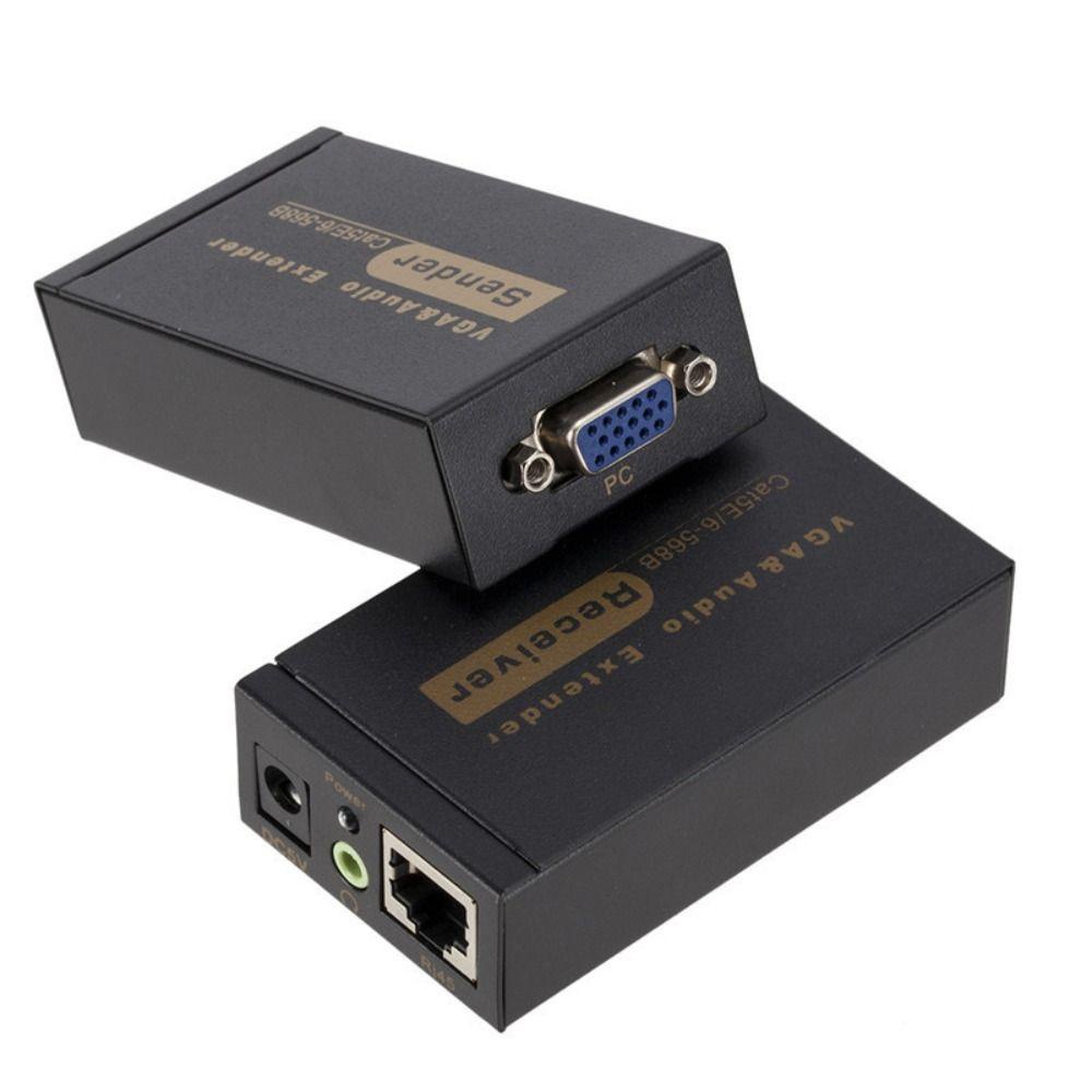 DAISHEN VGA 100M Video Audio Extender, VGA To RJ45 Receiver&Sender VGA ...