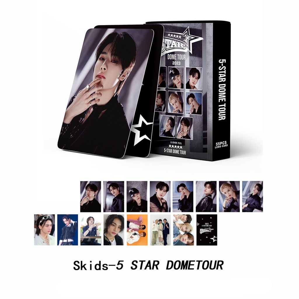 55pcs/box STRAY KIDS 5-STAR DOME TOUR 2023 Album Photocards Stray Kids Lomo Cards Kpop Postcards ...