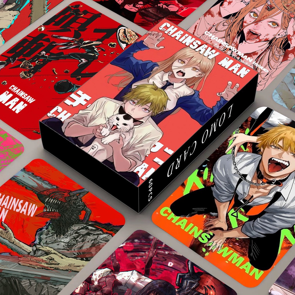 Anime Chainsaw Man Photocard Lomo Card 60pcs/box | Shopee Philippines