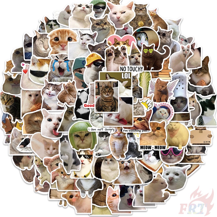 100Pcs/Set Internet Celebrity Cats Series A Stickers DIY Fashion ...