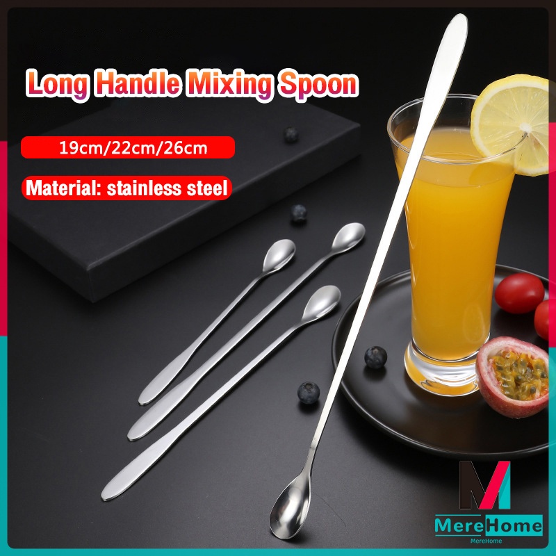 LSP Stainless Steel Long Handle Mixing Spoon Tea Coffee Ice Cream ...