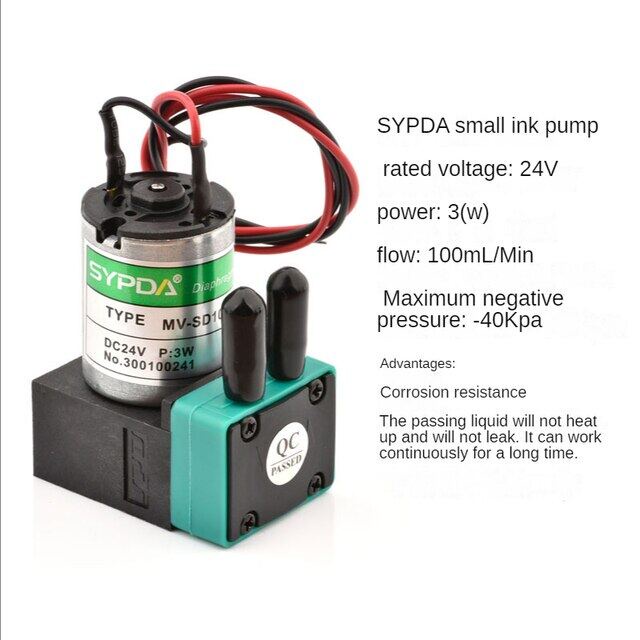 1pc Sypda 3w 24v All Pump Mv-Sd100e Ink Pump For Solvent Printer Sypda ...