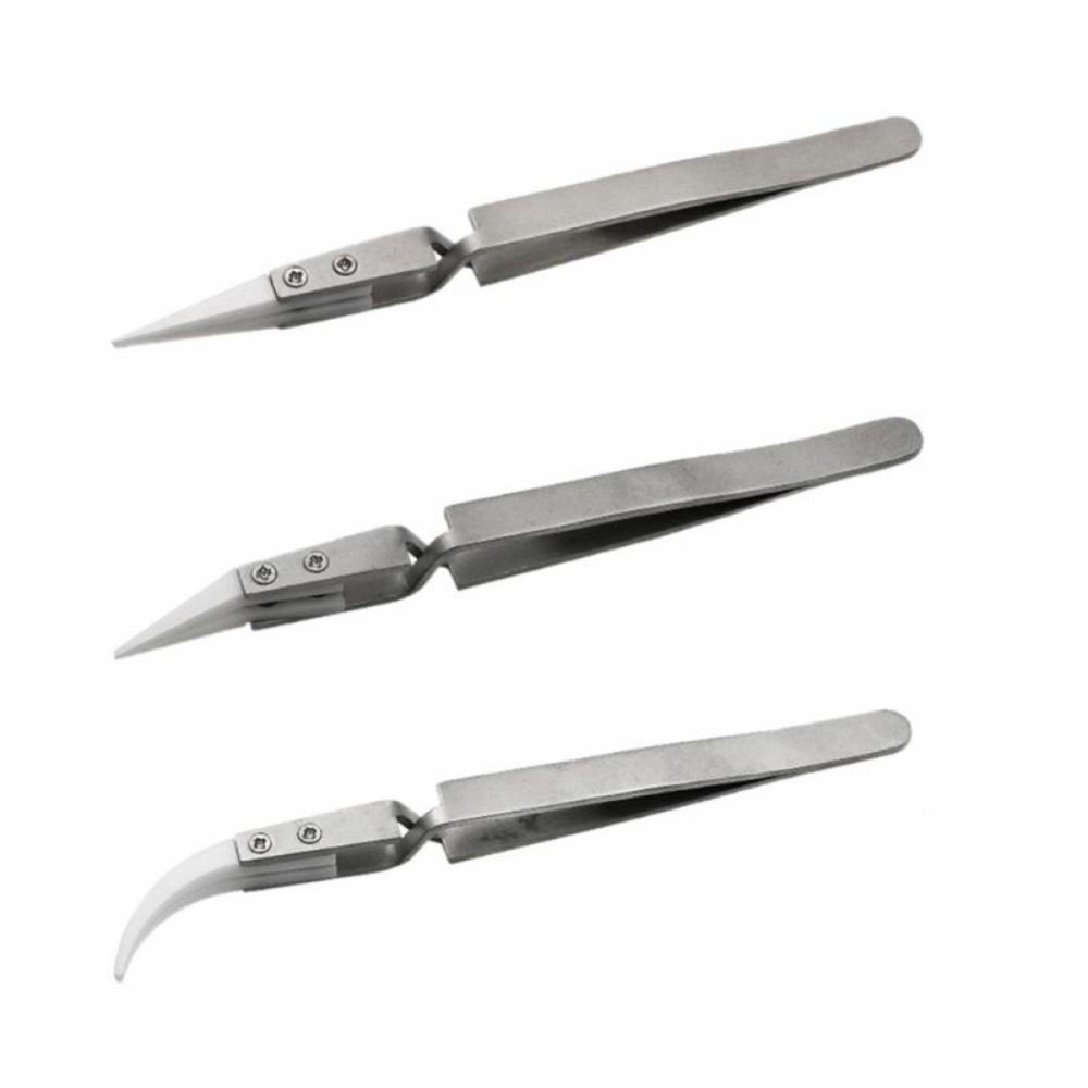 3pcs Precision Ceramic Heat Resistant Tweezers for Circuit Board ...