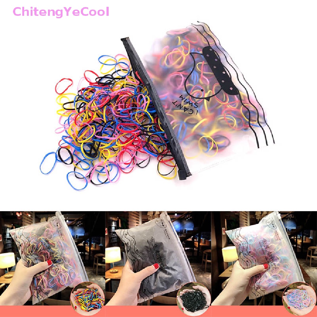 【HGPH】 500pcs Baby Kids Hair Accessories Disposable Rubber Band Hair ...