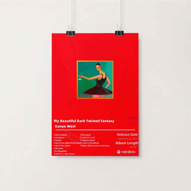 Music Hot Album Star Kanye West The Weeknd Poster Hip Hop Posters For ...