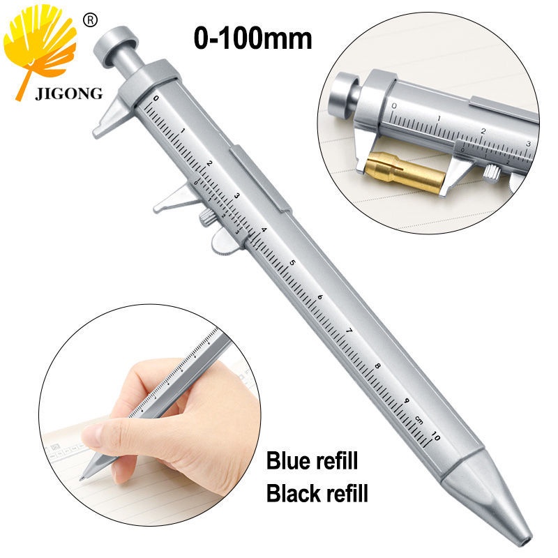 Vernier Calipers Pen with Scale Ballpoint Pen Ruler Student Multi ...