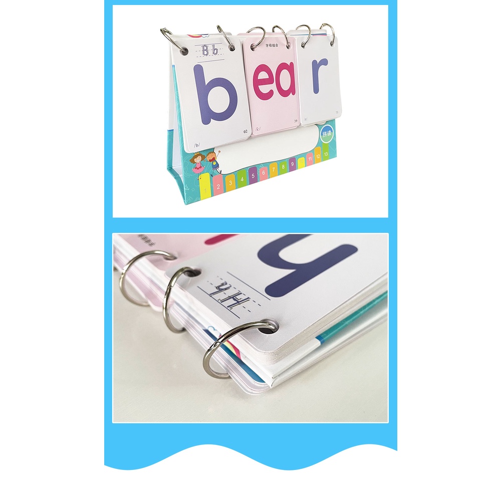 English Phonics Spelling Desktop Calendar Flip Card For Kids Learning ...