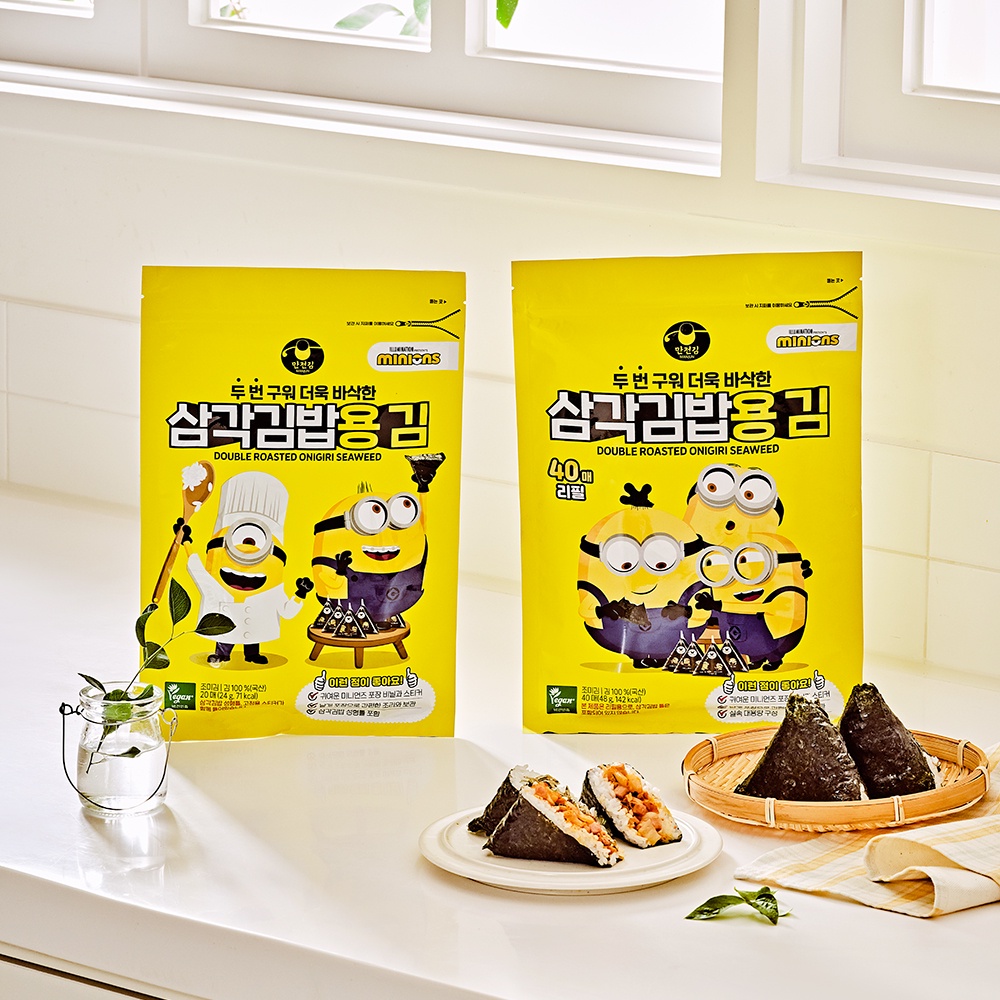 Korean Seaweed Manjeon Seaweed Minions Triangle Kimbap Seaweed 20 ...