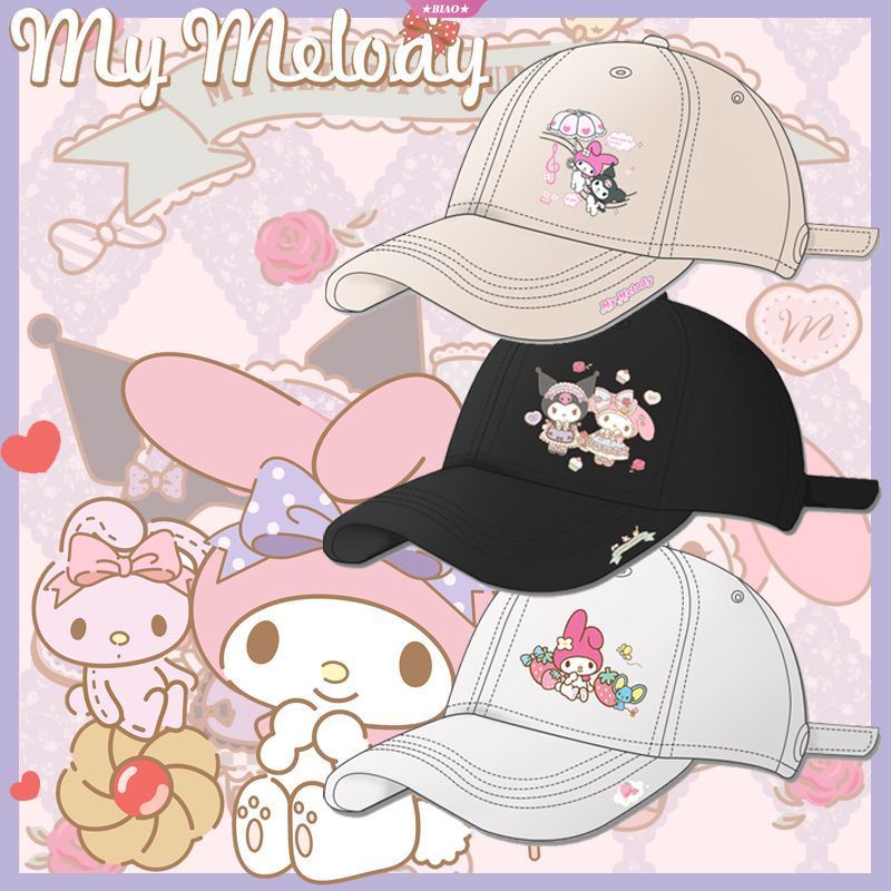 Sanrio Kuromi Baseball Cap Kawaii Anime Cinnamoroll My Melody Pompom ...
