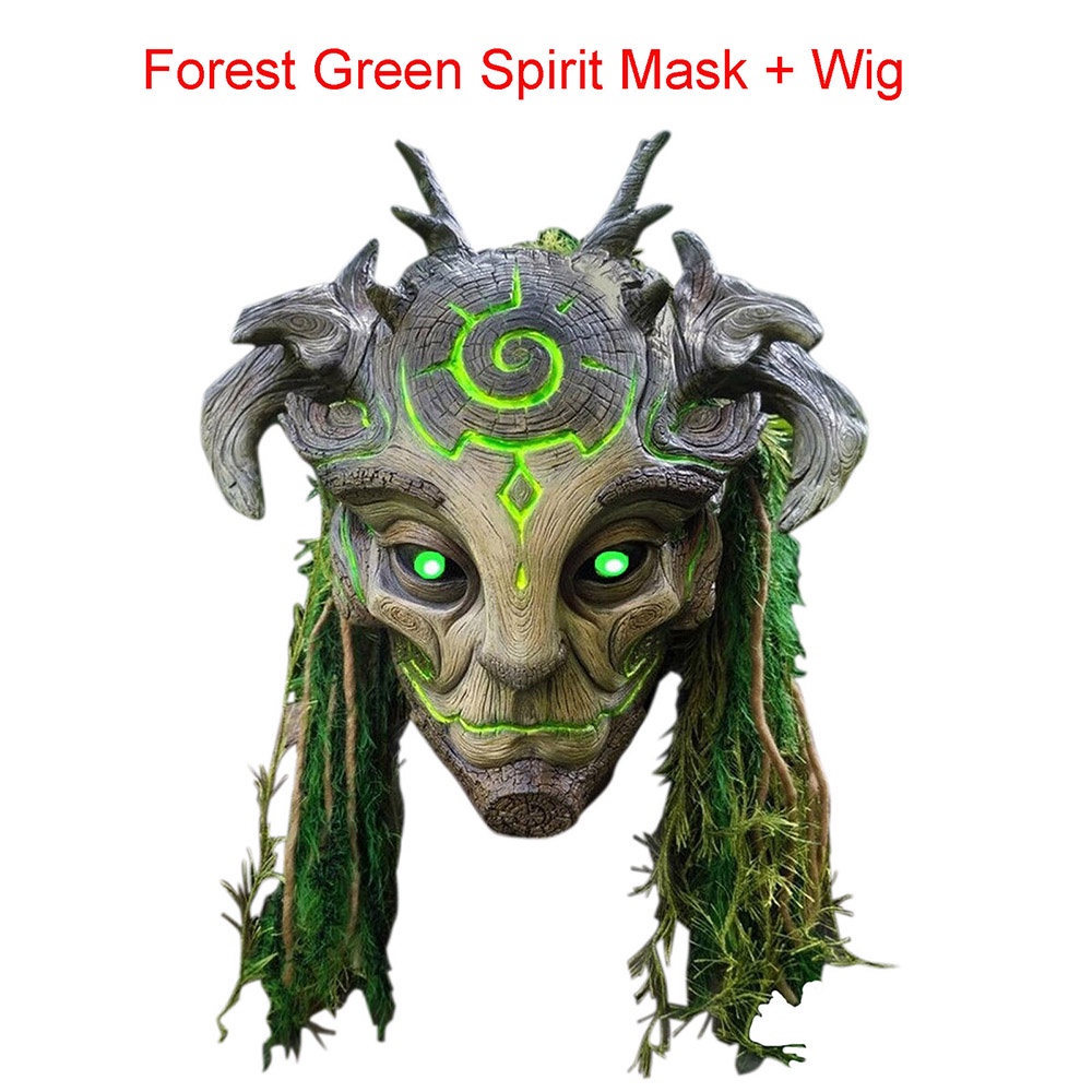 Forest Green Spirit Mask Halloween Tree Old Man Scary Horror Zombie ...