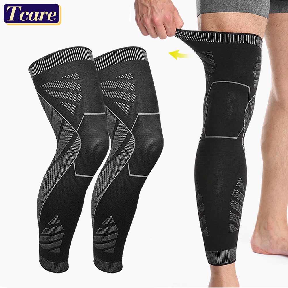 2Pcs/Pair Full Leg Sleeves Long Compression Leg Sleeve Knee Sleeves ...