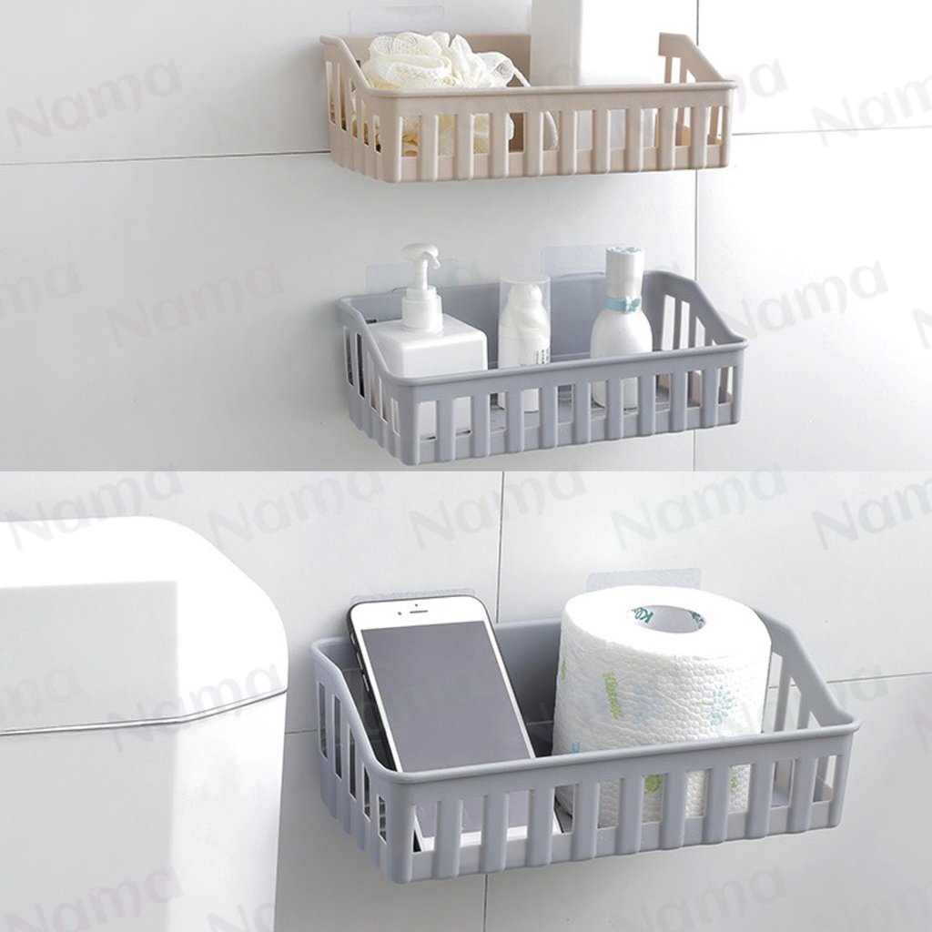 Nama Bathroom Plastic Storage Organizer Self Adhesive Seamless Kitchen ...