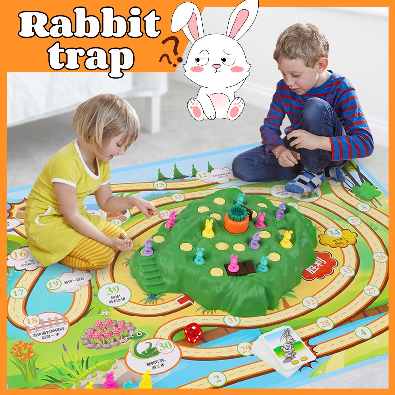 Rabbit Trap Toy Parent-Child Interactive Board Game Toy Country Carrot ...