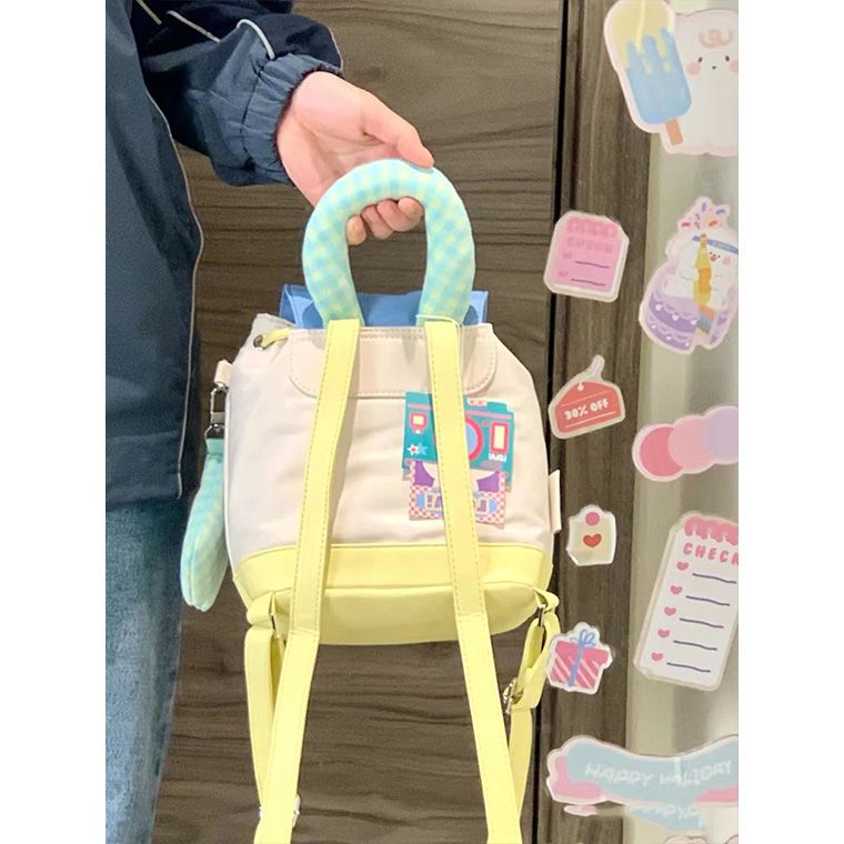 Summer Button Small Backpack Cute Small School Bag Mini Small Bag ...