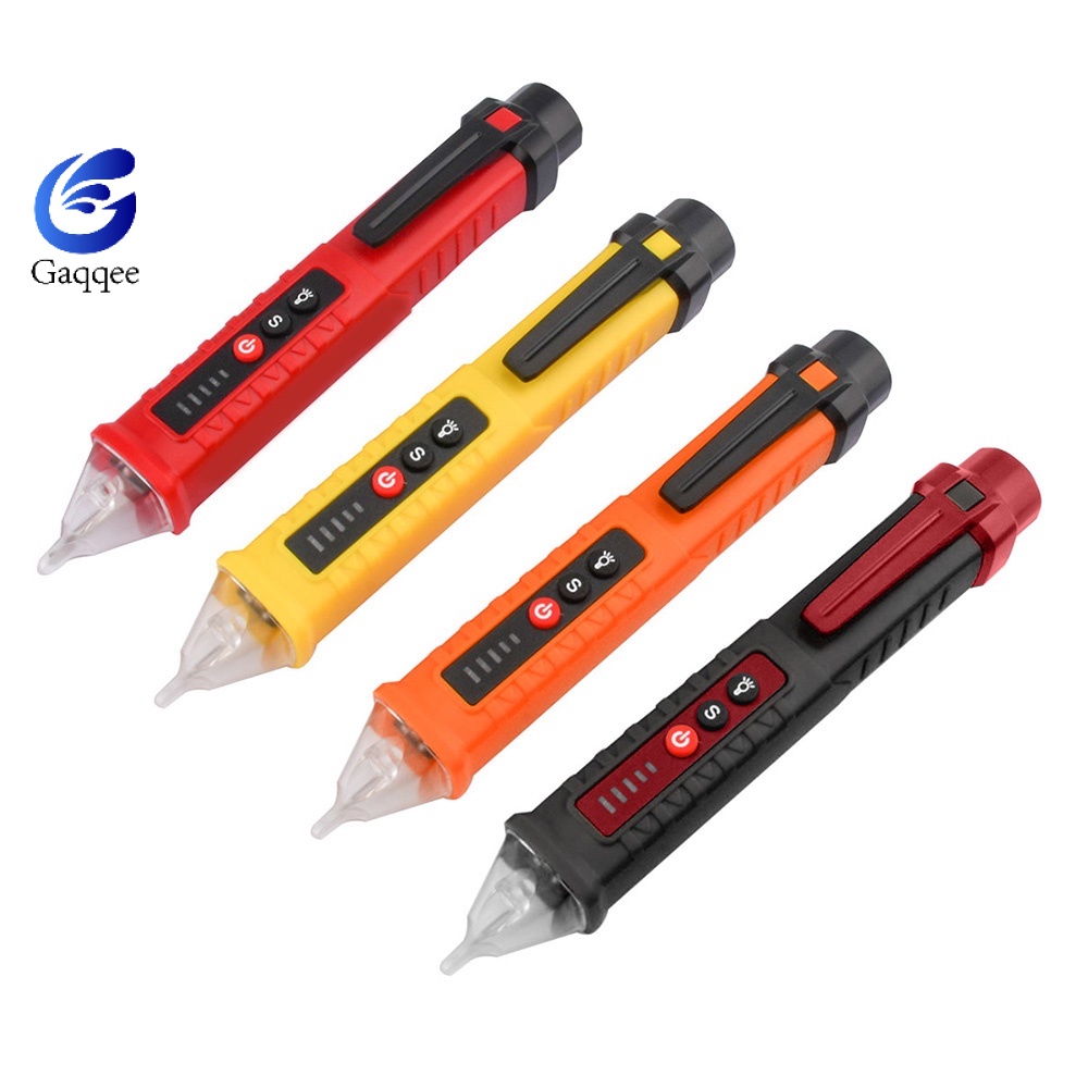 GAQQEE AC12-1000V Non-Contact Induction Test Pen Sound Light Alarm Volt ...
