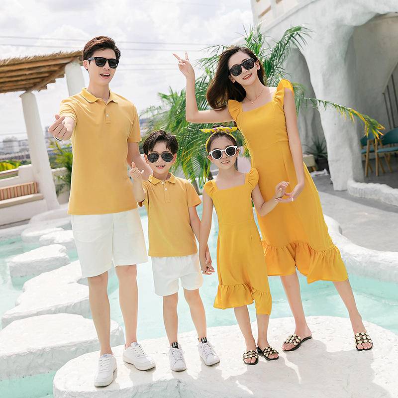 family terno,family matching outfit,Parent-child Wear T-Shirt Beach ...