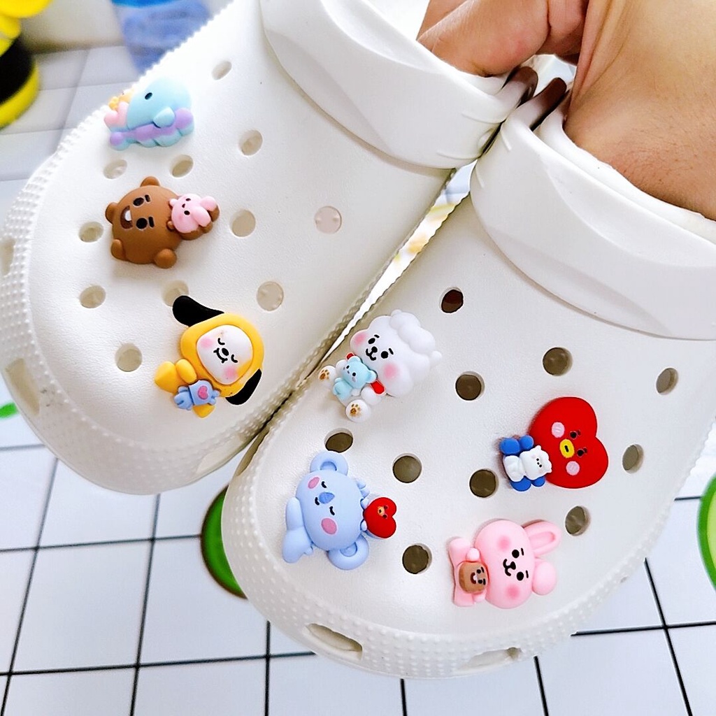 7pcs Cartoon Chimmy Jibbitz Bts SHOOKY Jibits Crocs Charm Bts21 Shoe ...