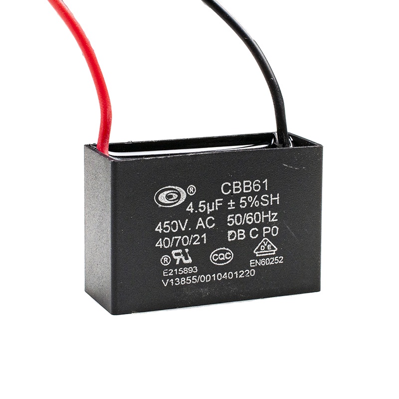 450V 4.5UF CBB61 Terminal Ceiling Fan Motor Running Rectangle Capacitor ...