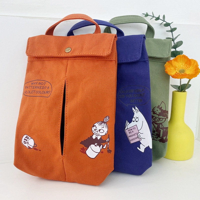 New Moomin Yamei Tissue Box Storage Bag Hangable Car Car Seat Back Cute ...