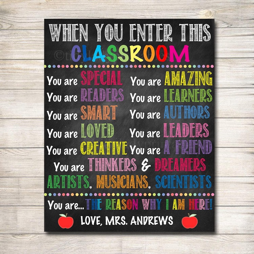 Centiza Personalized Printable Classroom Poster Classroom Decor Teacher ...