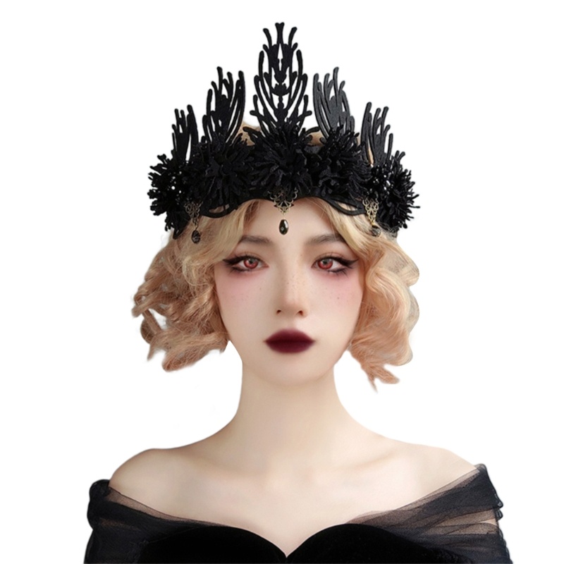 KING Witch Crown Props Carnivals Event Cosplay Costume Female Gothic ...