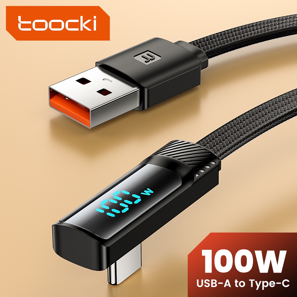 Toocki 100W Type C To Type C Cable Elbow Fast Charger 7A High Current ...