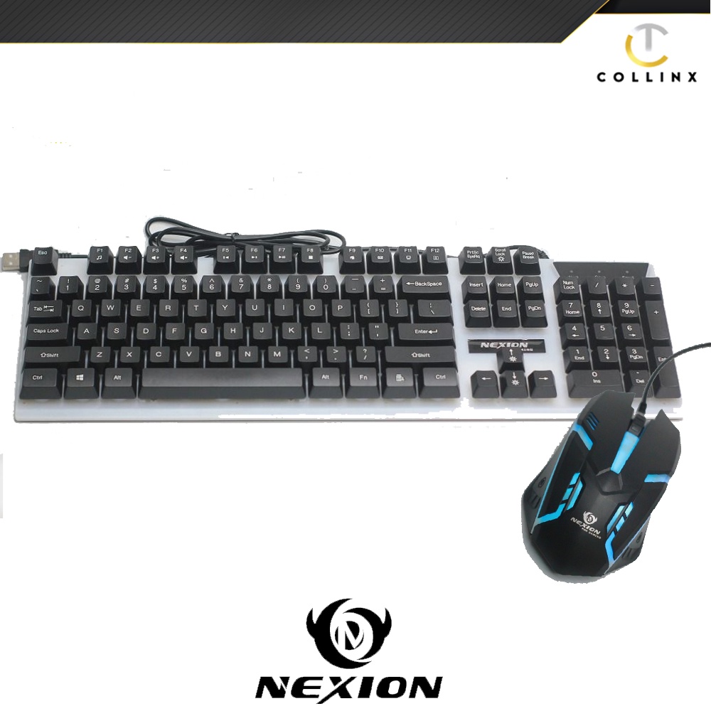 NEXION KEYBOARD MOUSE COMBO GK-130 (BLACK) | Wider Scroll Wheel ...