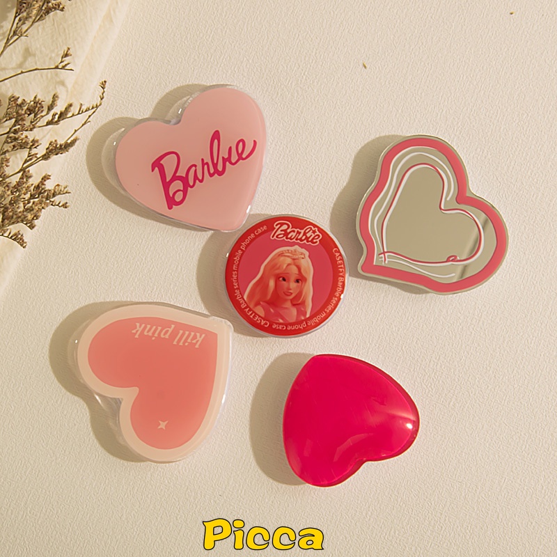 Ins Trendy Love Heart Barbie Mobile Phone Stand Holder Cute Cartoon ...