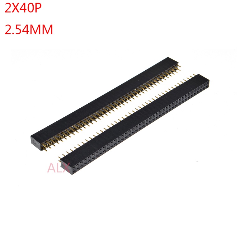 5PCS 2X40 PIN Double row Straight FEMALE PIN HEADER 2.54MM PITCH Strip ...