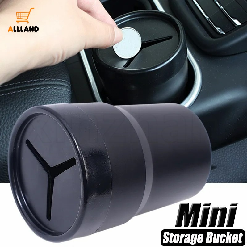 Creative Car Cup Holder Trash Can/ Mini Coins Sundry Storage Plastic ...