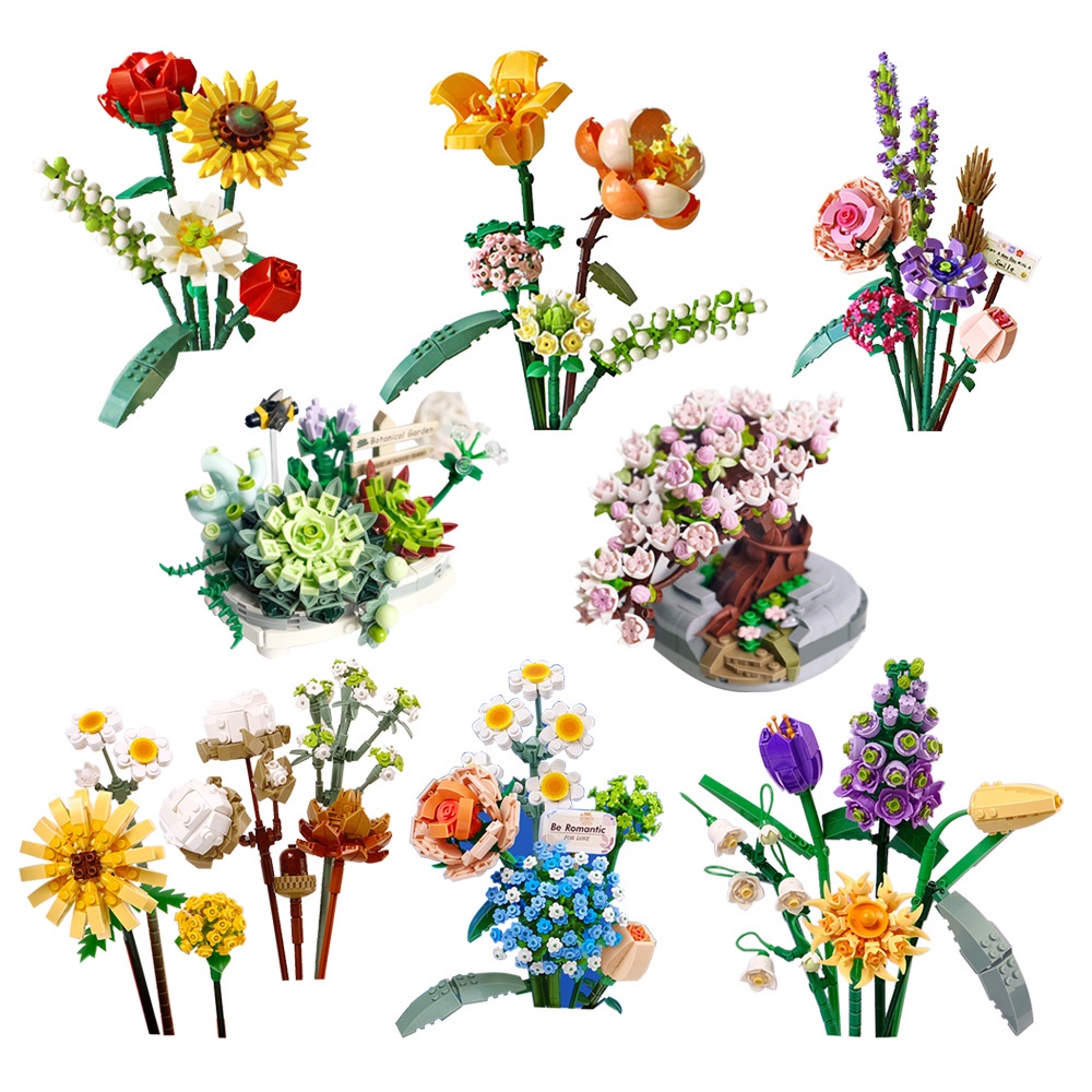 Fun Ideas Blocks Eternal Flower Building Bricks Cactus Beautiful Sakura ...