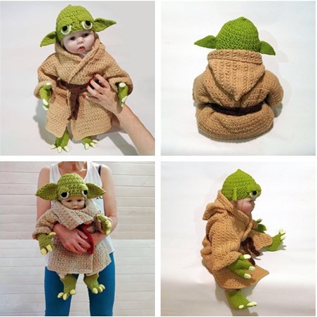 New Star Wars Baby Yoda Children Clothes Set Crochet Yoda Costume ...