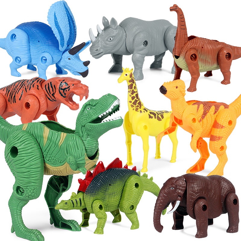 Deformed Animals Jurassic T-Rex Stegosaurus Pachycephalosaurus Model ...