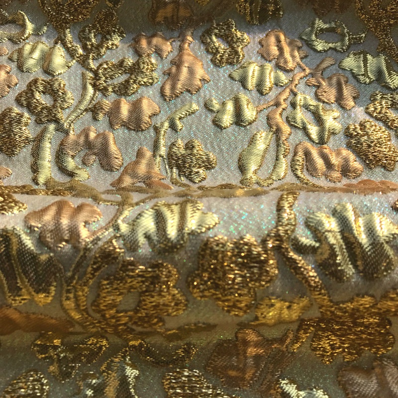 1 Meter Gold Embossed Dress Diy Jacquard Fashion Brocade Fabric For ...