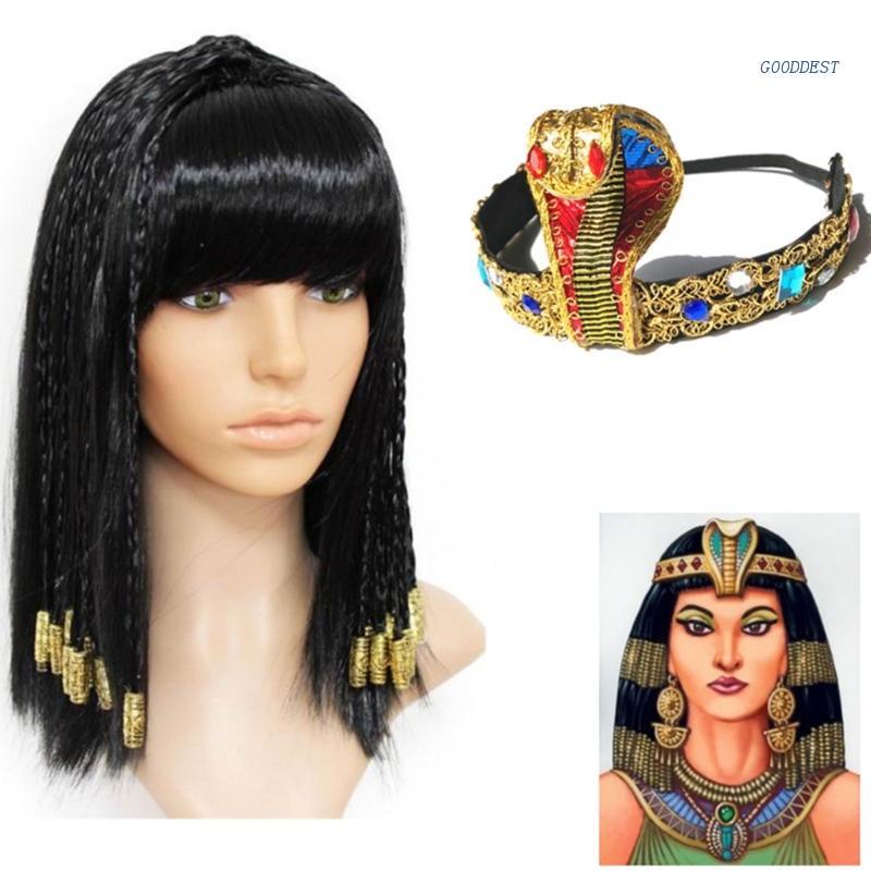 GOO Adult Cosplay Cleopatra Egyptian Headband Makeup Ornaments Rave ...