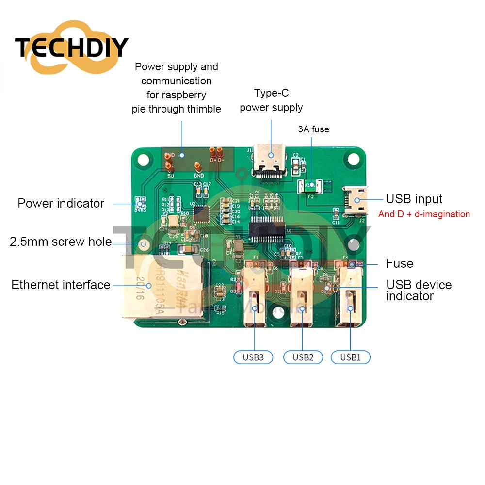 Usb To Ethernet Hub Hub Raspberry Pi Zero Network Hub Expansion Board