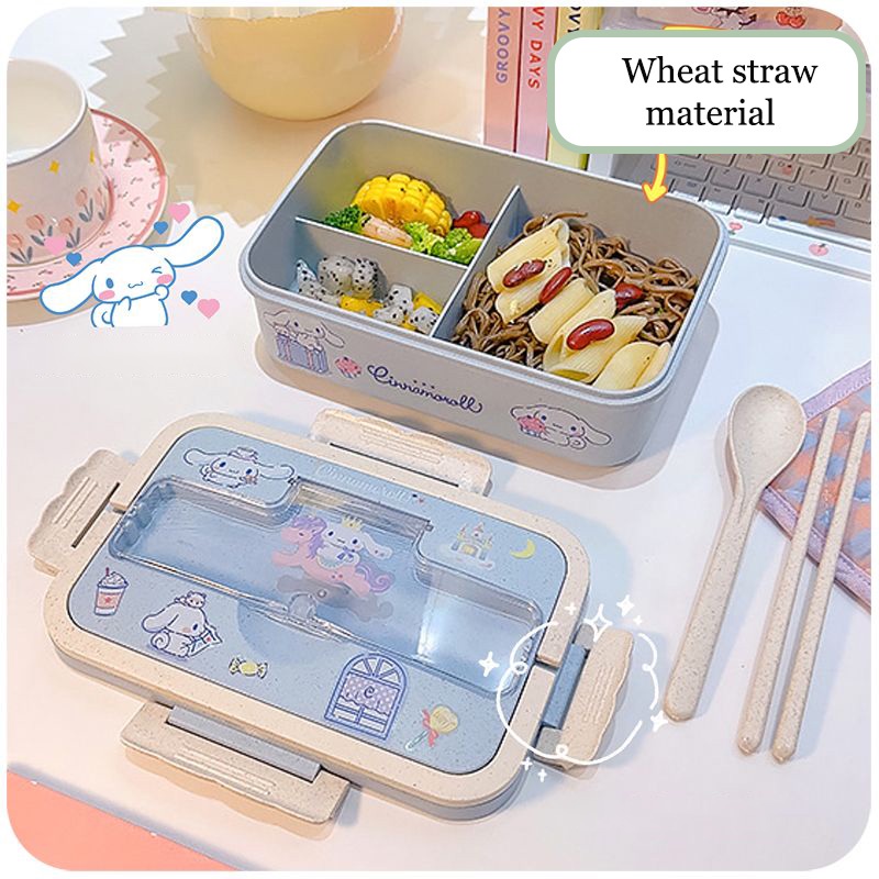 Kuromi Lunch Box Kawaii Anime Cinnamoroll My Melody Sealed Leak-Proof ...
