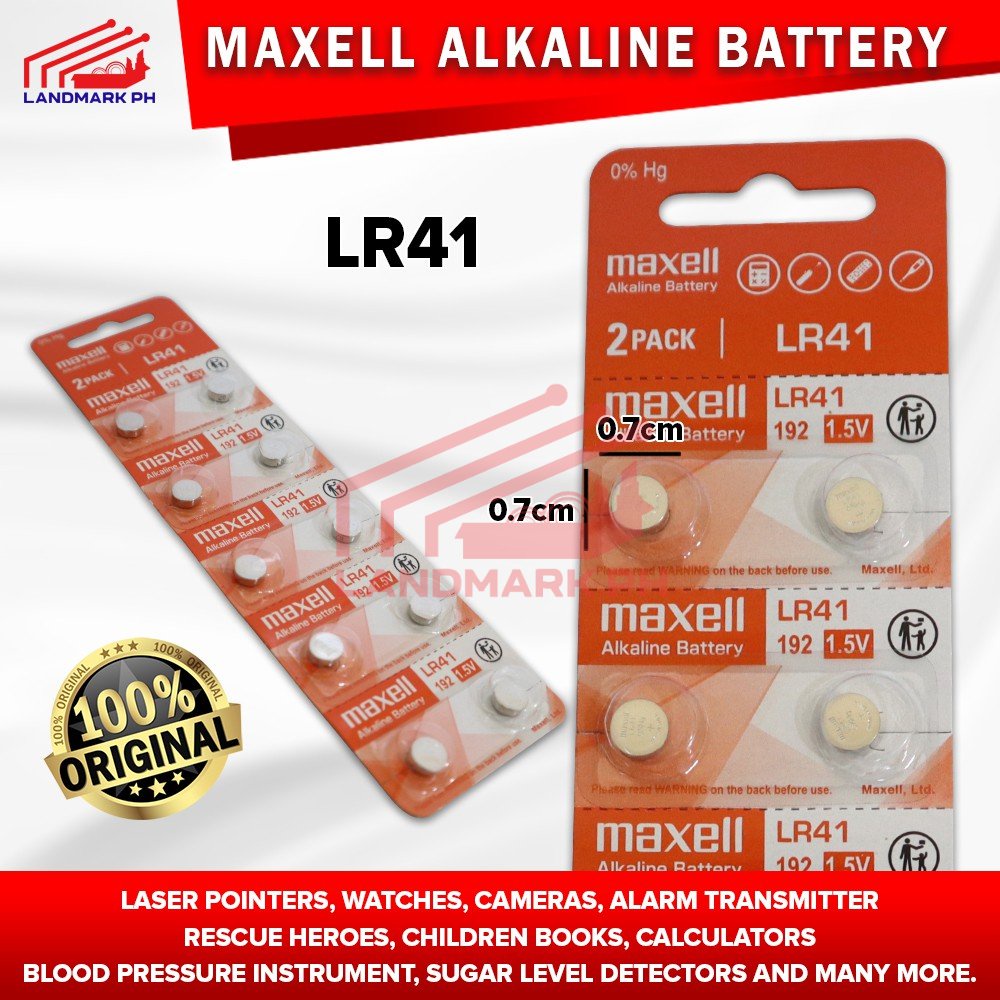 Maxell Alkaline Battery LR41 1.5 volts (10PCS) Laser pointers / Watches ...