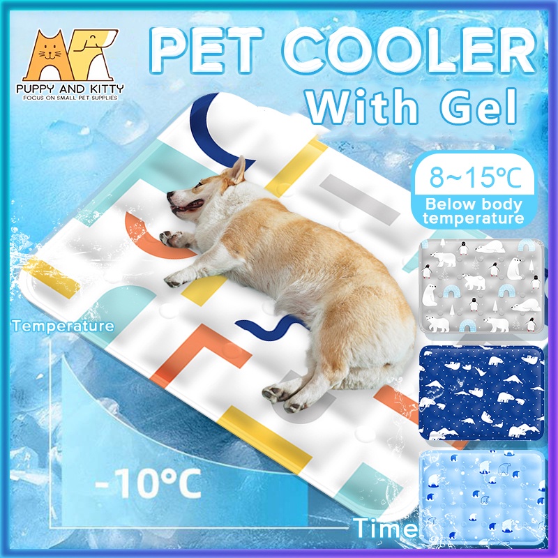 Dog Cat Cooling Pad Mat with Gel pet Ice cold pad Dog Cat Gel Ice Pad ...