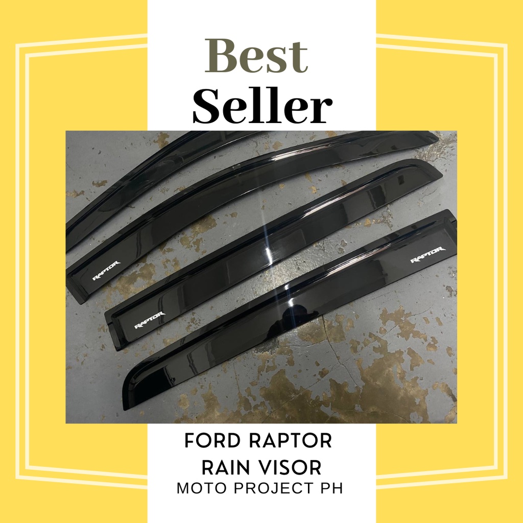 FORD RANGER RAPTOR 2018-2022 rain visor door visor MOTO PROJECT PH ...
